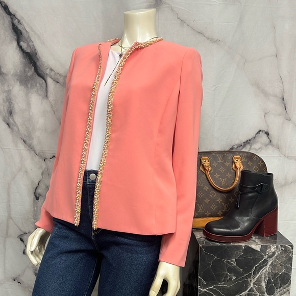 Kasper | Jackets & Coats | Kasper Brand Pink Long Sleeve Blazer With ...